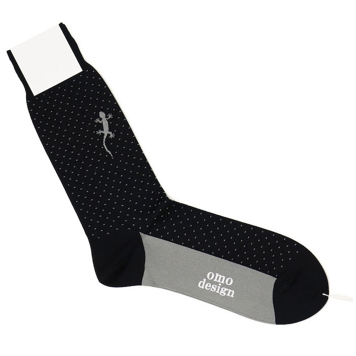 【ポストへお届け】オーエムオー デザイン / OMO DESIGN / LIZARD / リザード柄 / ソックス / 靴下 【ブラック】 | luccicare online shop ...