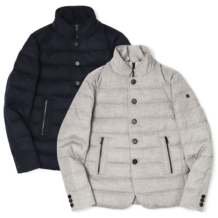 デュノ / DUNO / ダウンジャケット / レイヤー / ウール / MASTER T / PRATO 【グレー / ネイビー】 | luccicare online shop ( ルッチ ...